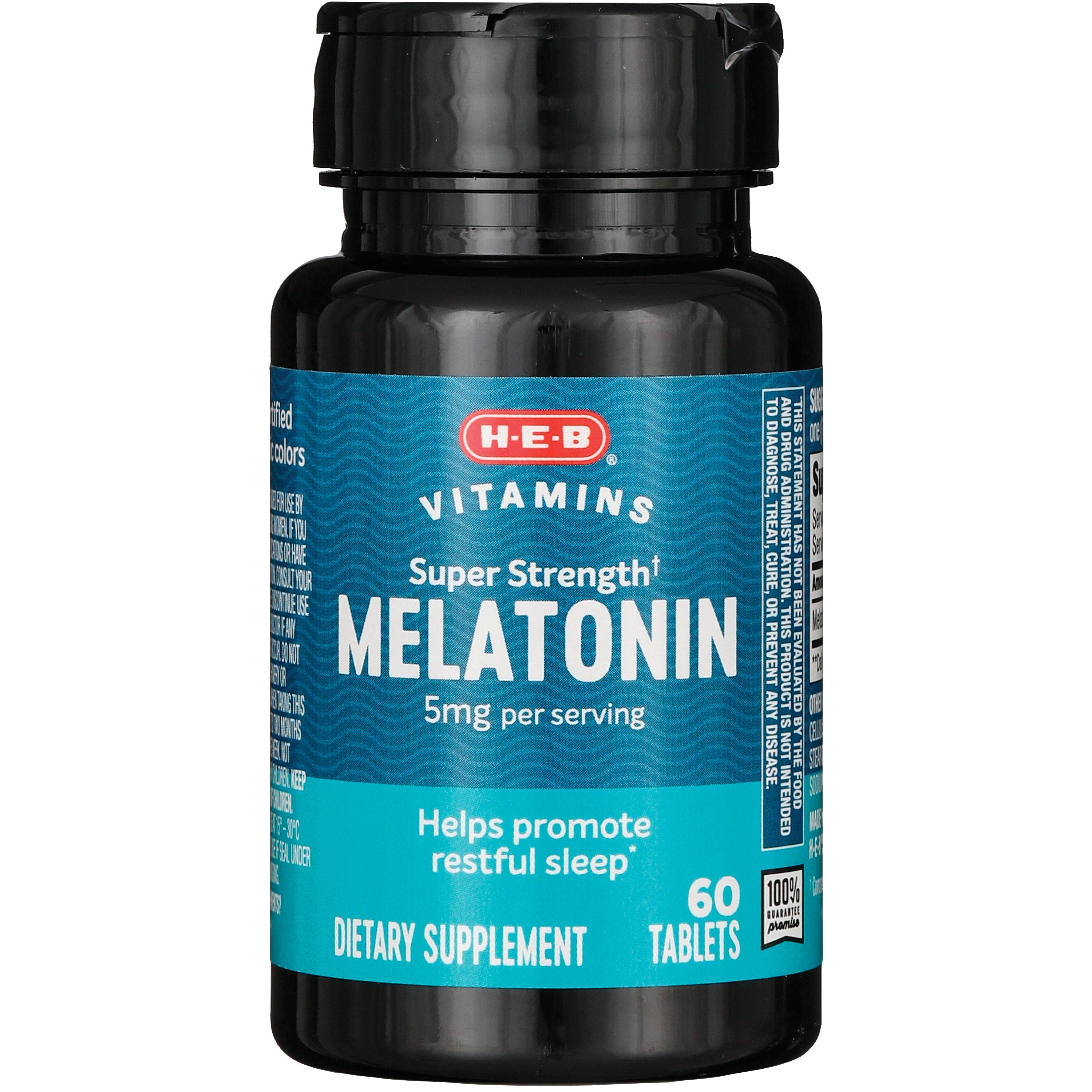 H-E-B Vitamins Melatonin 5 mg Softgels - Shop Sleep & snoring aids at H-E-B