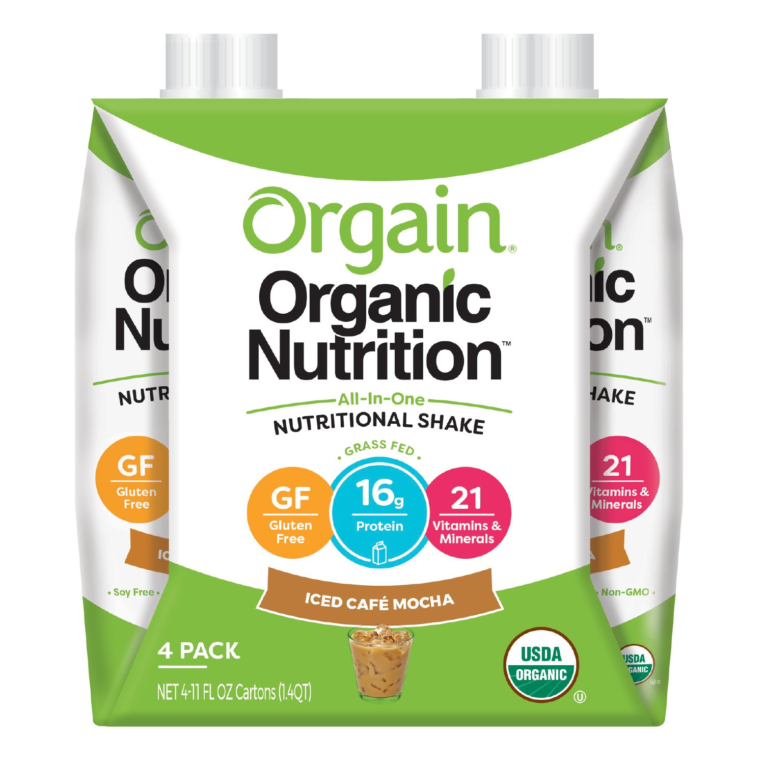 Orgain Organic Nutrition All-in-One Iced Café Mocha Shake 4 pk - Shop ...