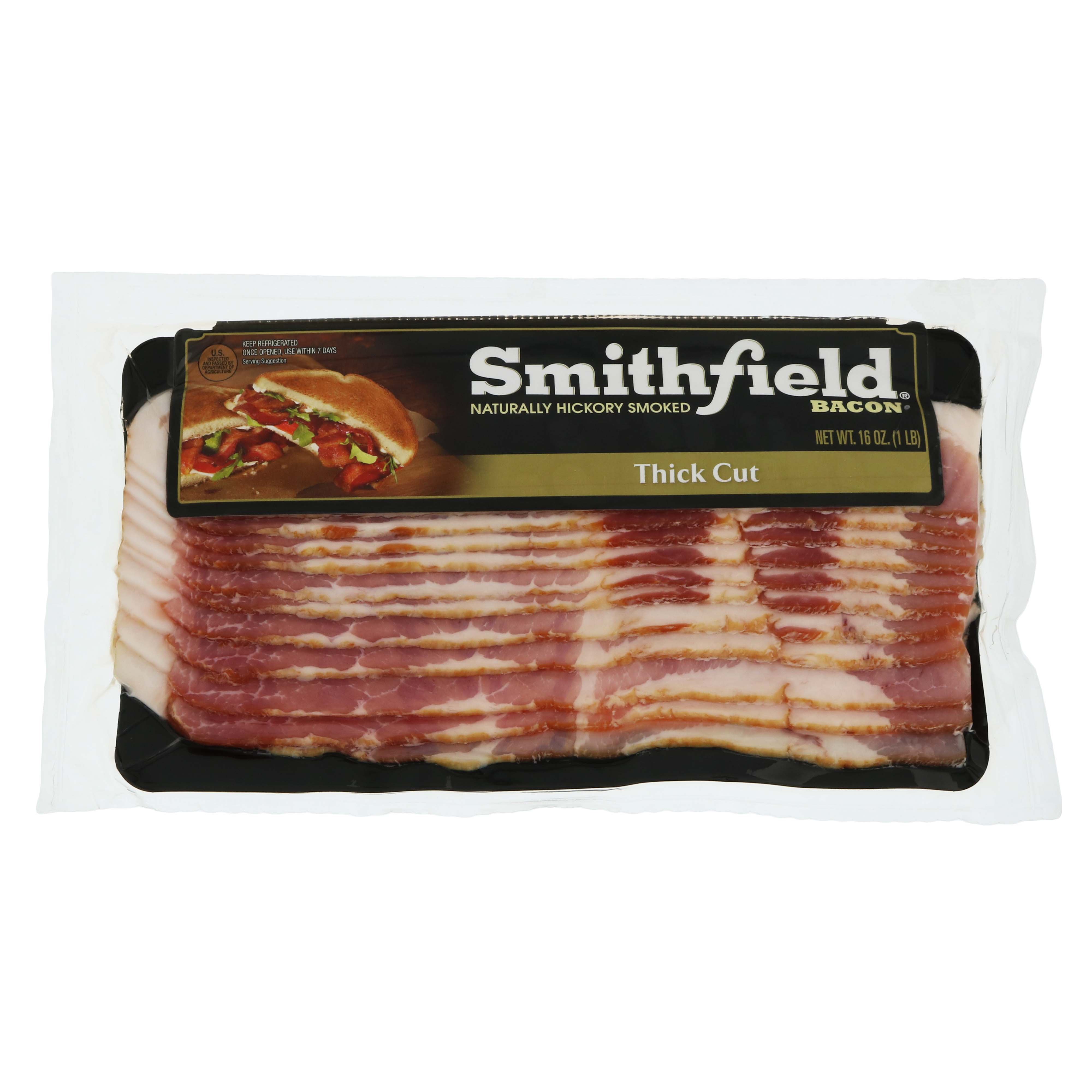 Smithfield Thick Cut Hickory Smoked Bacon - Shop Bacon at H-E-B
