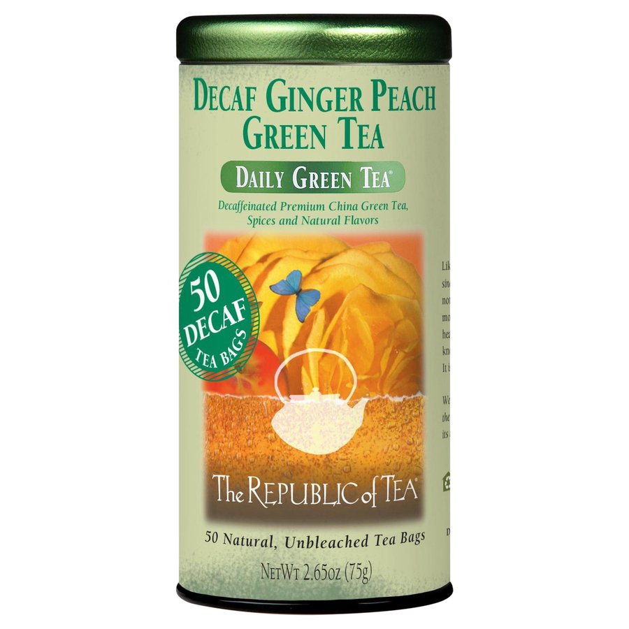The Republic of Tea Decaf Ginger Peach Green Tea Bags - Shop Tea at H-E-B