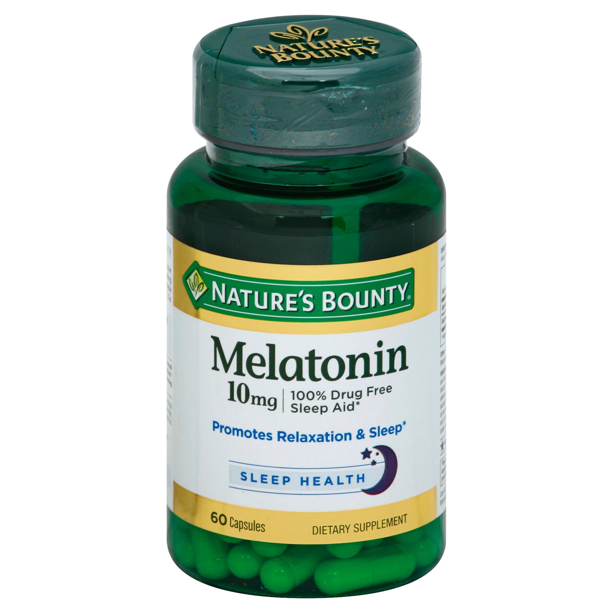Nature's Bounty Melatonin 10 mg Capsules - Shop Sleep & snoring aids at ...