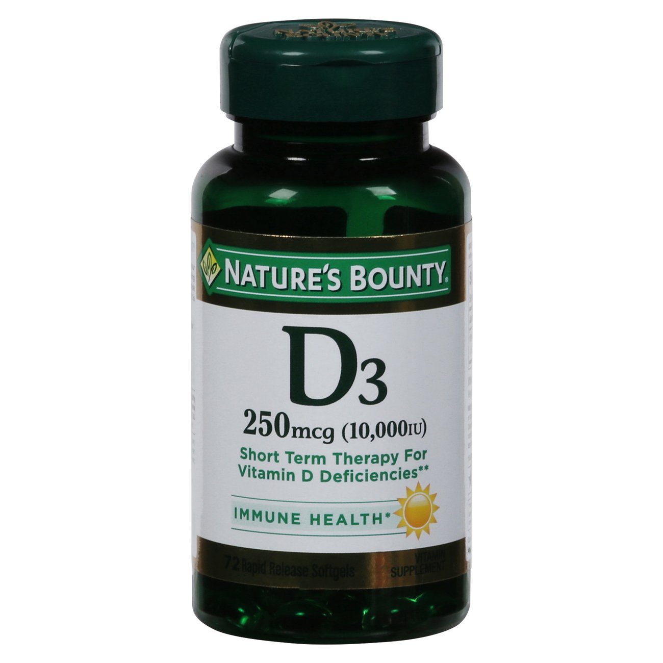 Nature s Bounty Vitamin D3 Softgels 250 Mcg Shop Vitamins A Z At H E B