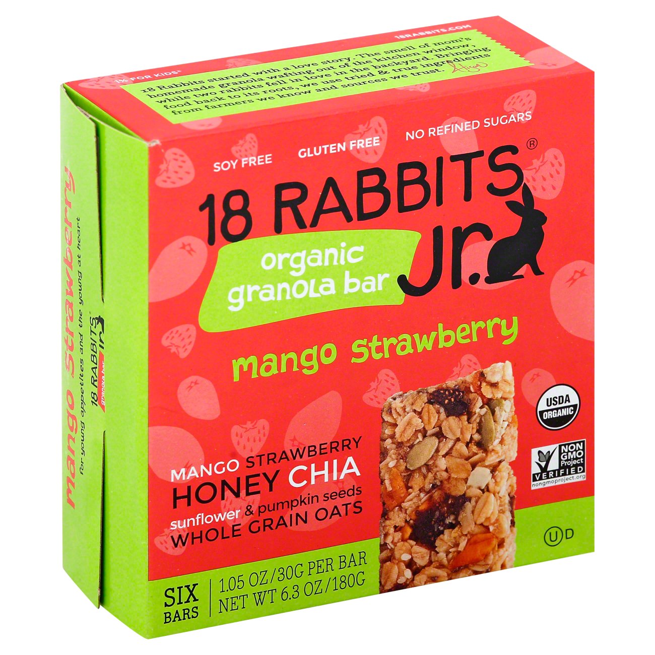 18 Rabbits Jr. Mango Strawberry Granola Bars - Shop Granola & snack ...