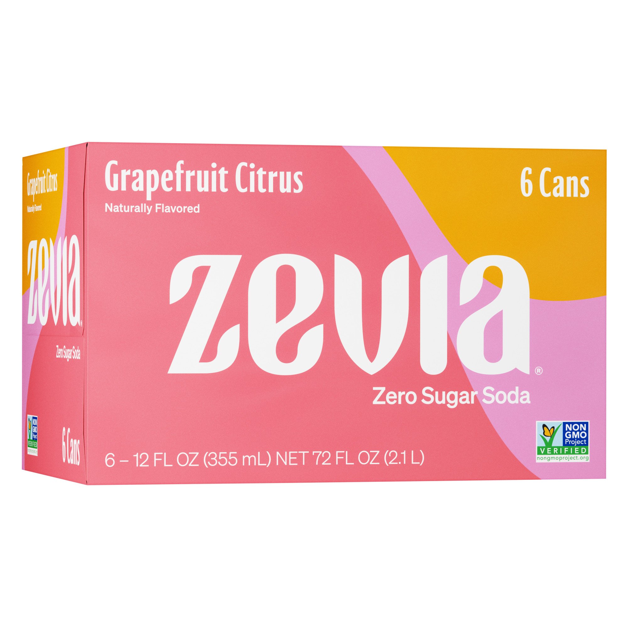 Zevia Zero Sugar Grapefruit Citrus Soda 6 pk Cans - Shop Soda at H-E-B