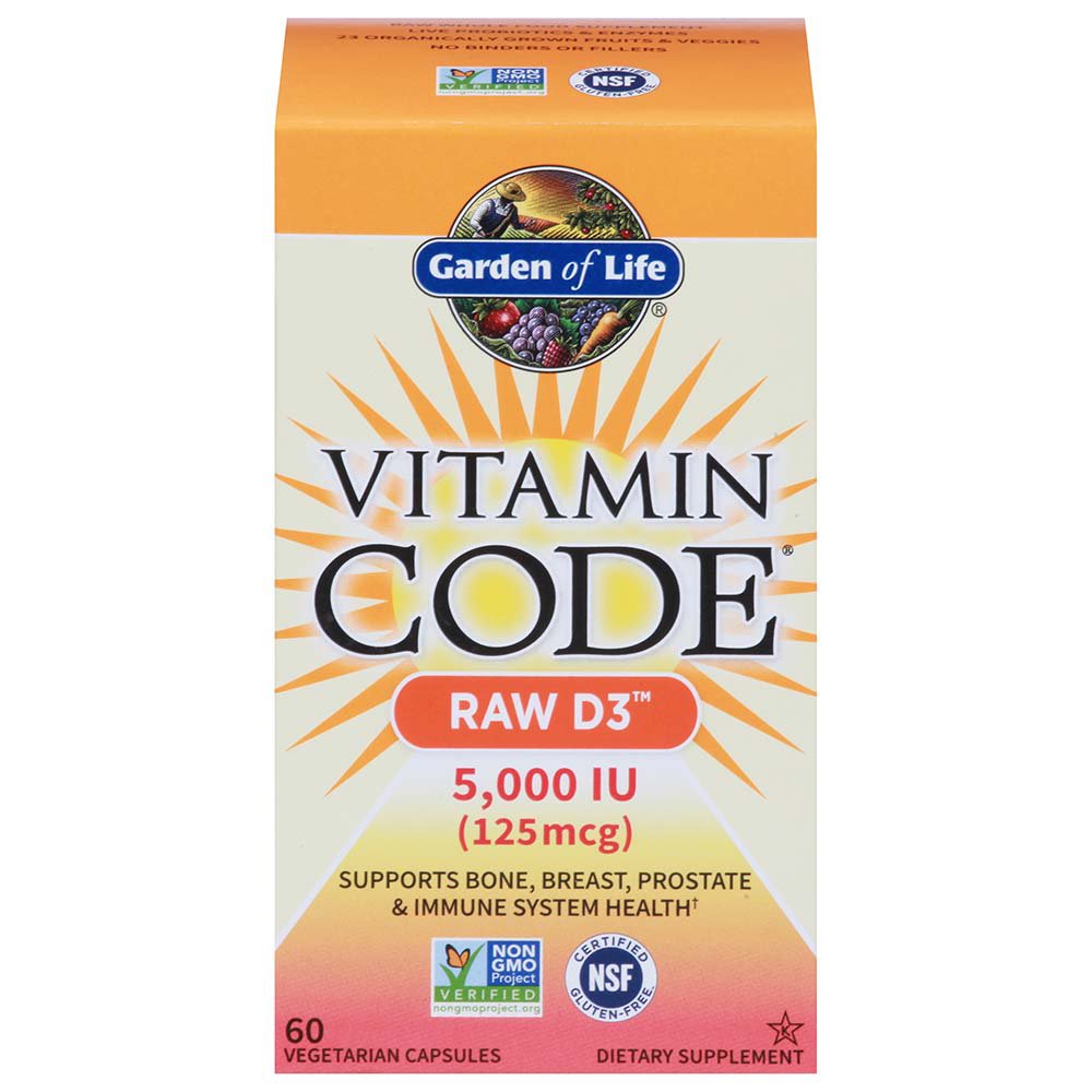 Garden of Life Vitamin Code Raw D3 125mcg Capsules, 60 ct | Central ...