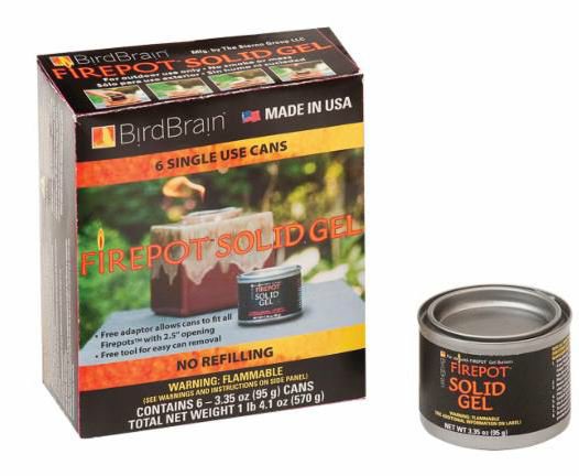 Bird Brain Fire Pot Solid Gel 6 Pack - Shop Outdoor decor at H-E-B