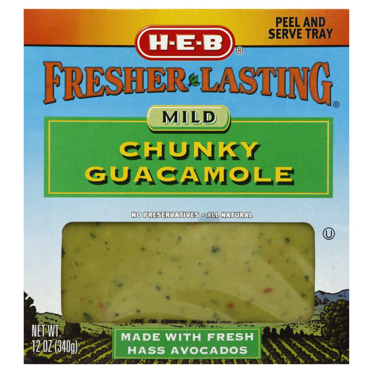 H-E-B Fresher Lasting Mild Chunky Guacamole - Shop Dip at H-E-B