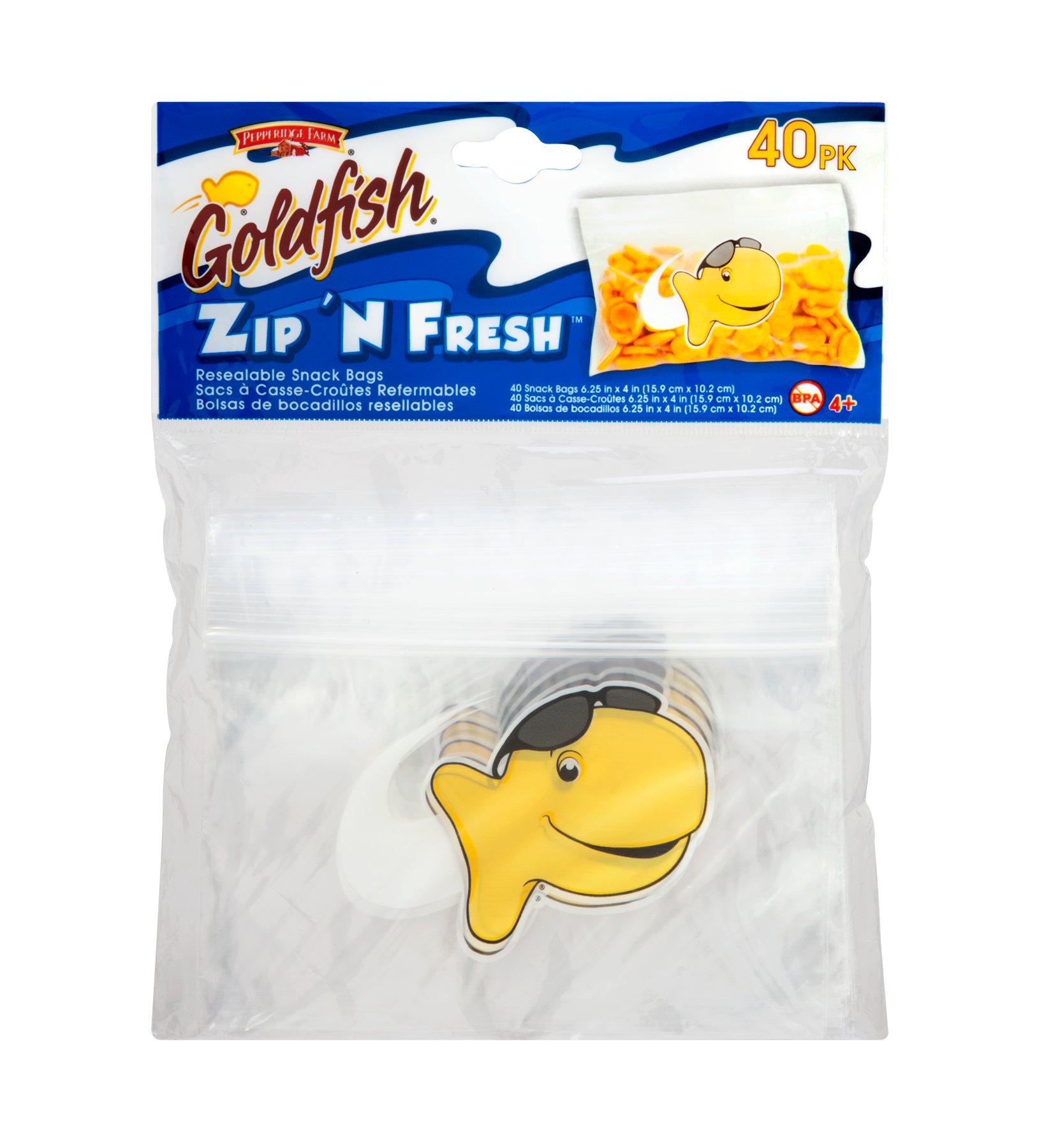 Evriholder Goldfish Zip N Fresh Bags, 40 PK - Shop Storage bags at H-E-B