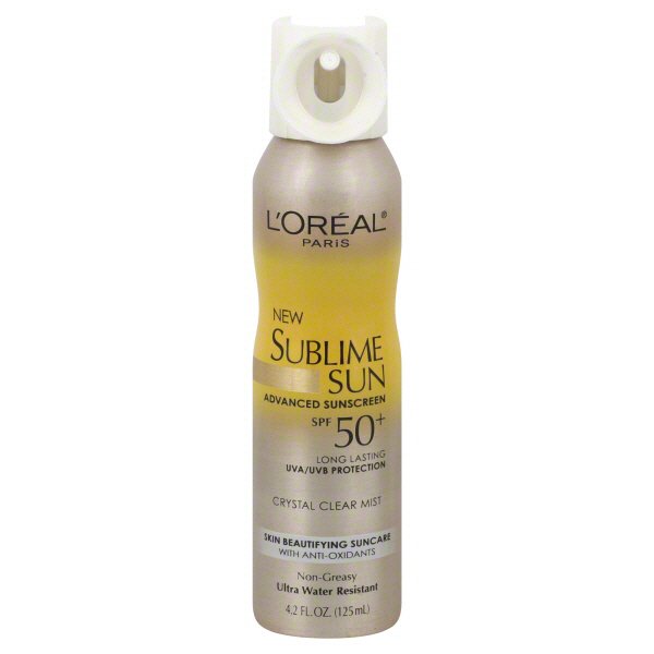 L'Oreal Paris Sublime Sun Advanced Sunscreen Crystal Clear Mist Spray ...