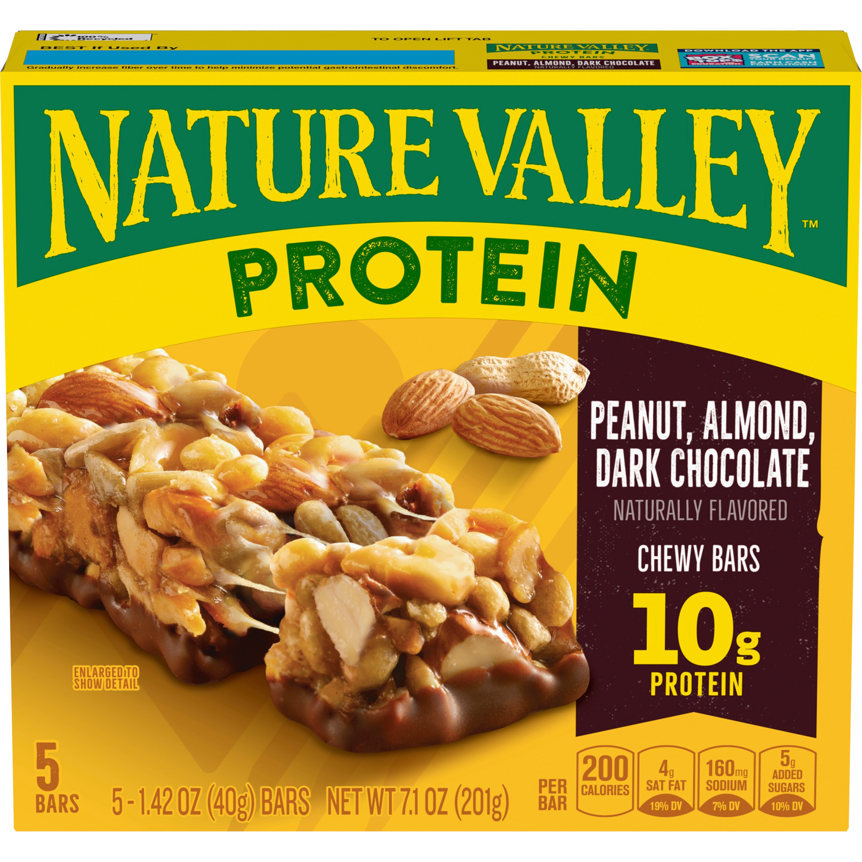 Nature Valley 10g Protein Chewy Bars - Peanut Almond & Dark Chocolate ...