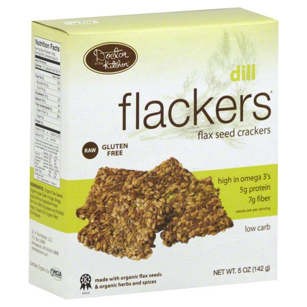 Doctor In The Kitchen Flackers Dill Flax Seed Crackers - Shop Crackers ...