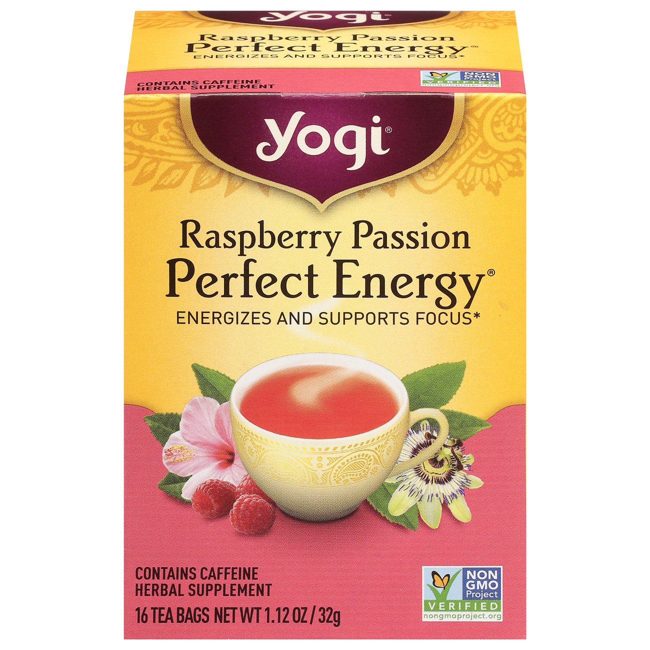 Yogi Raspberry Passion Perfect Energy Tea Bags - Shop Tea at H-E-B