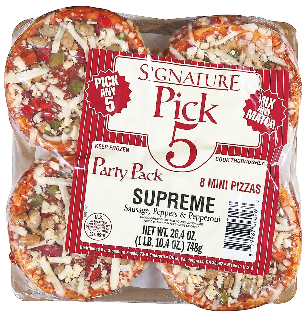 Signature Pick 5 Party Pack Supreme Mini Pizzas - Shop Pizza at H-E-B