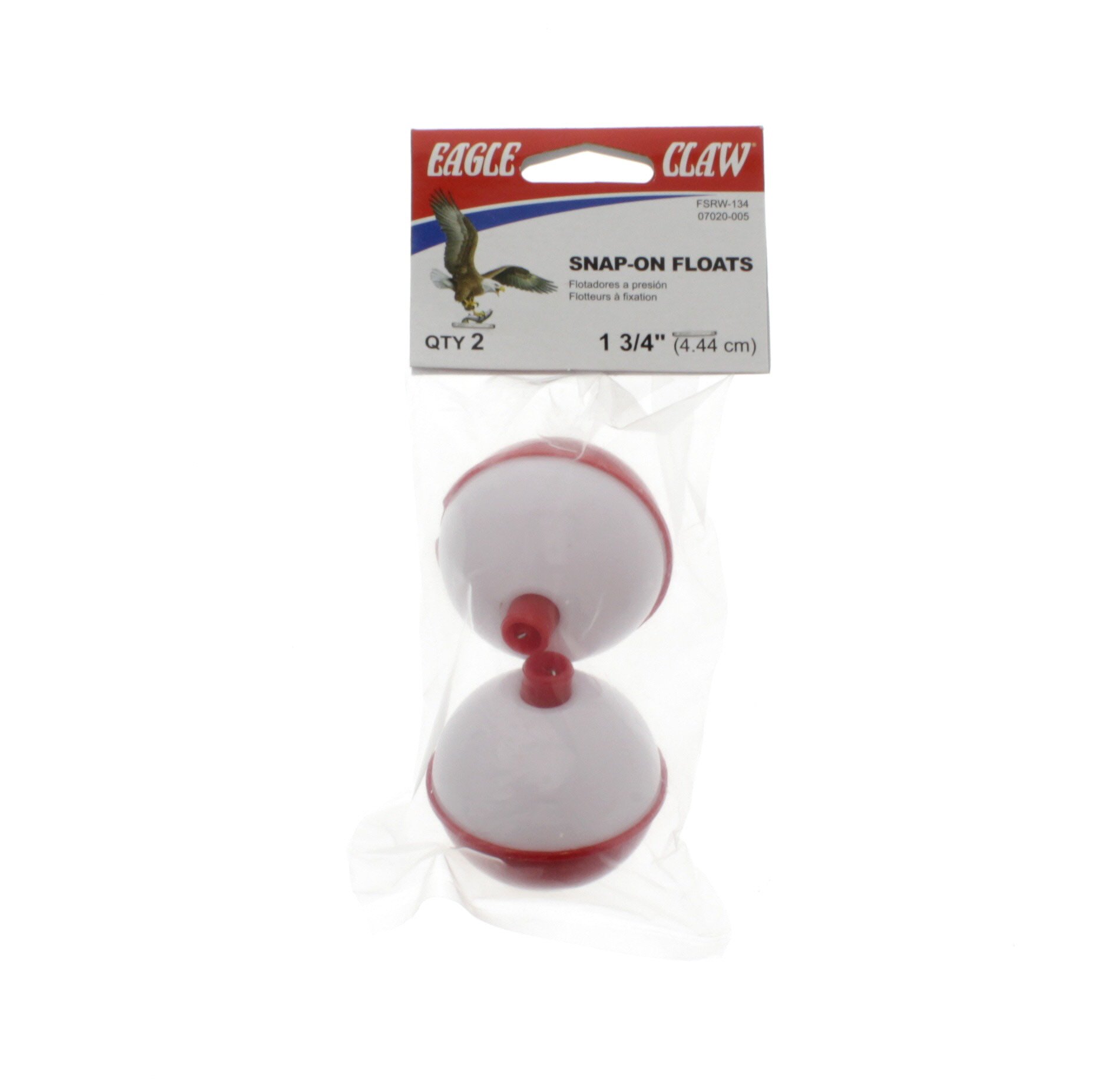 Eagle Claw Red/White 1-3/4 Inch Snap-On Float - Shop Fishing at H-E-B