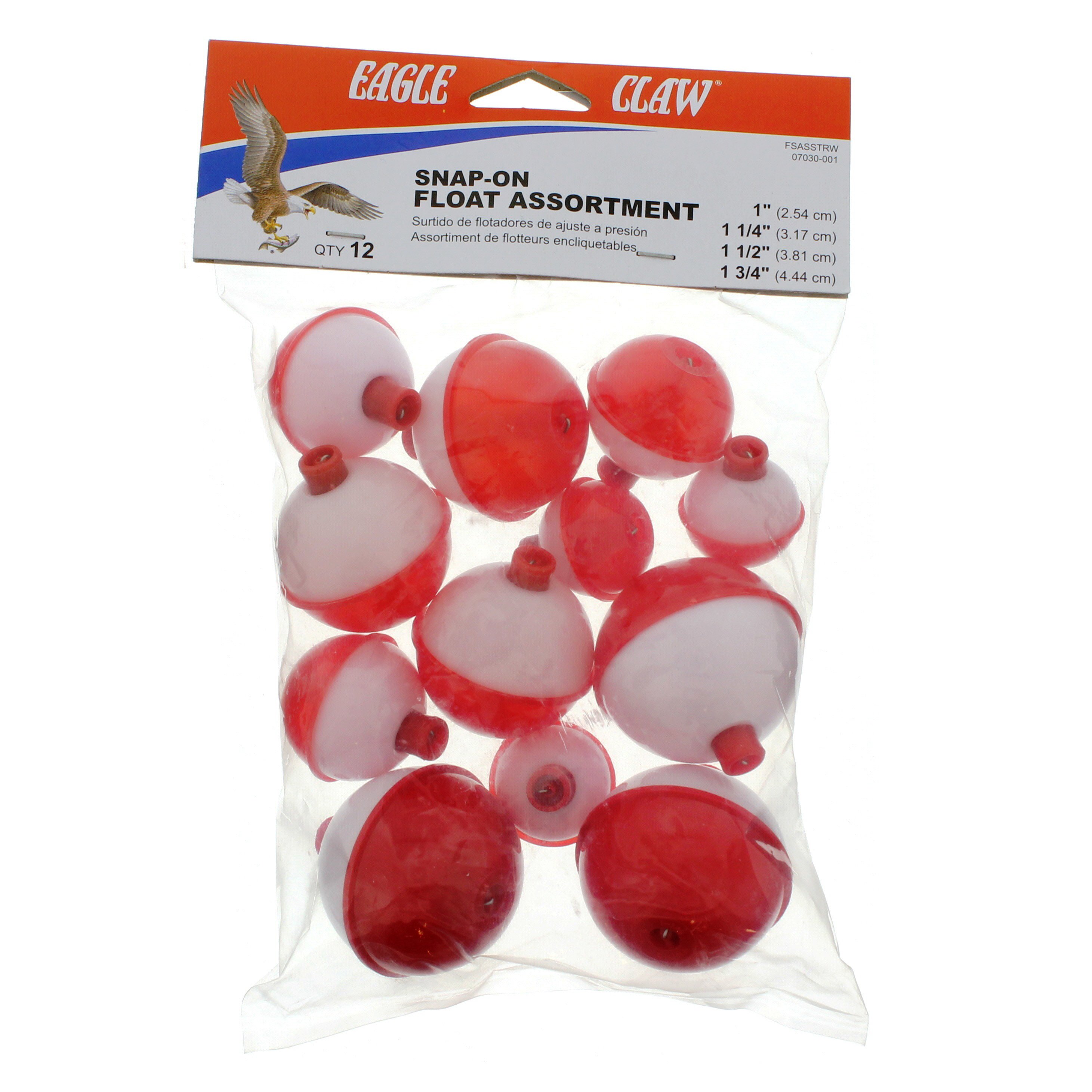 Eagle Claw Red/White Snap-On Float Assortment - Shop Fishing at H-E-B
