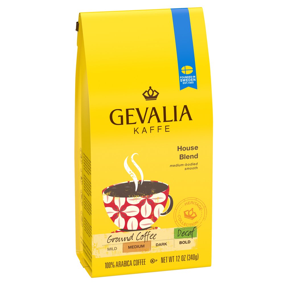 Gevalia Kaffe House Blend Decaf Medium-Dark Roast Ground Coffee - Shop ...