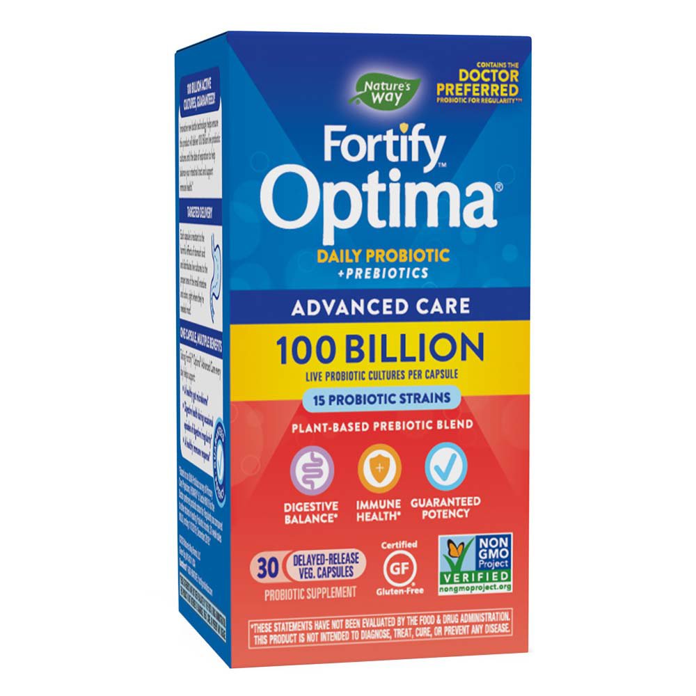 Nature's Way Fortify Optima 100 Billion Daily Probiotic + Prebiotics ...