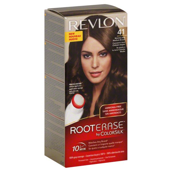 Revlon ColorSilk Root Erase 41 Matches Any Medium Brown Permanent Color ...