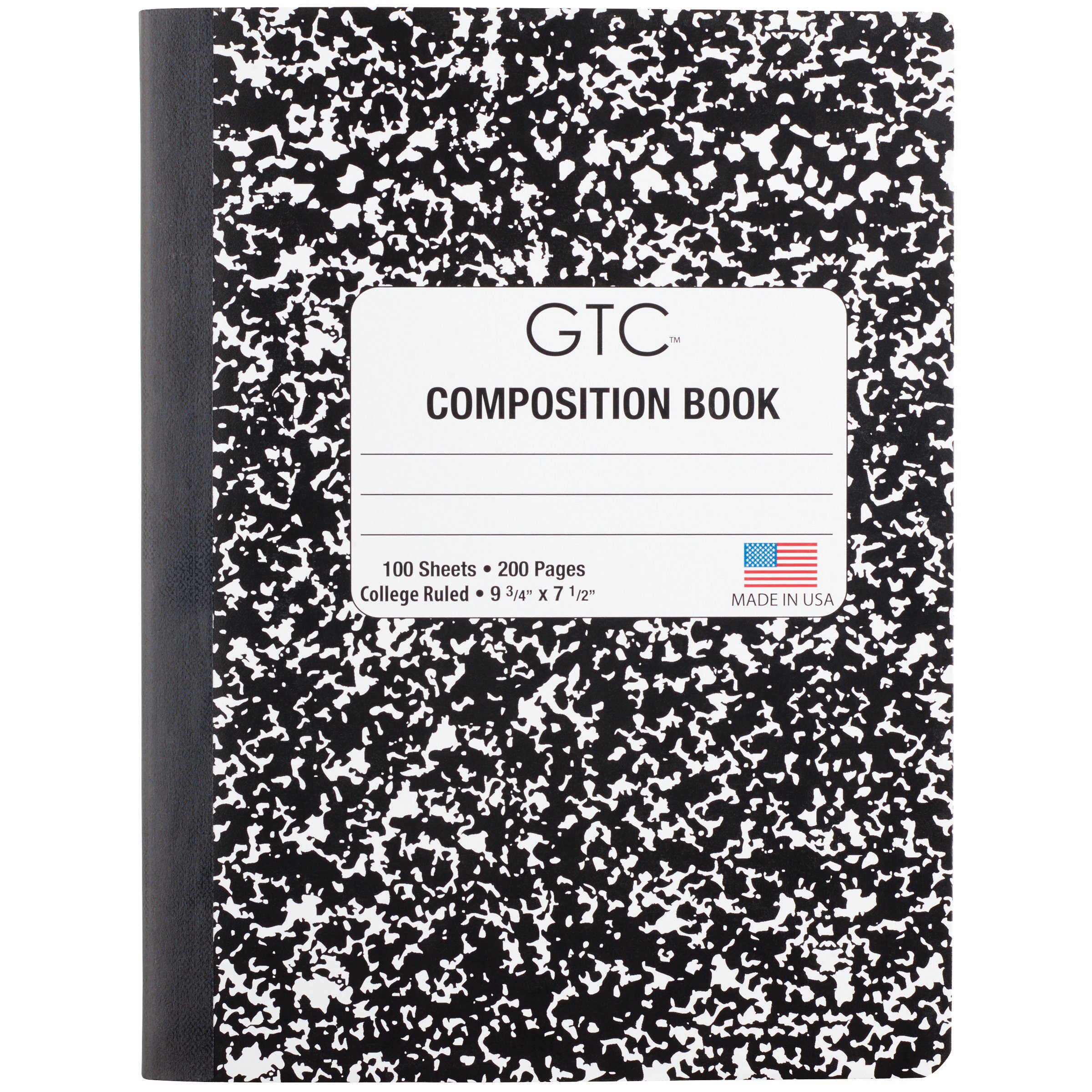 GTC College Ruled Black Composition Book - Shop Notebooks at H-E-B