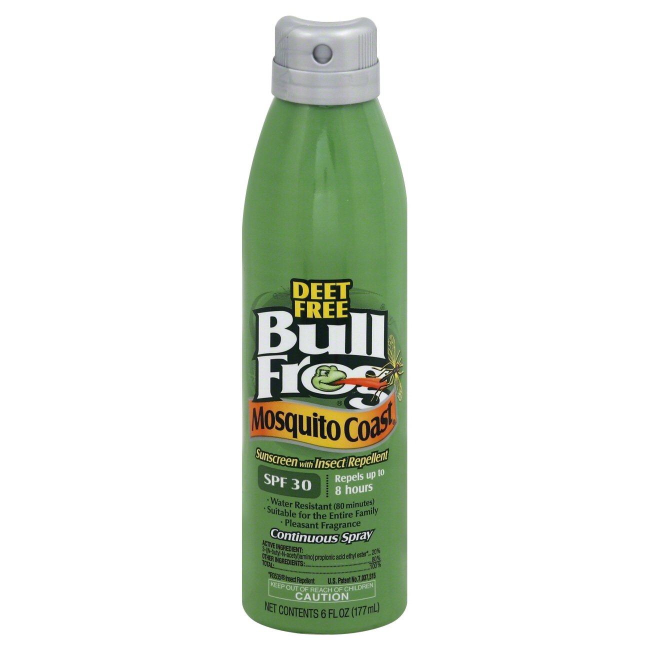 BullFrog Mosquito Coast With Insect Repellent Sunscreen Spray SPF 30 ...