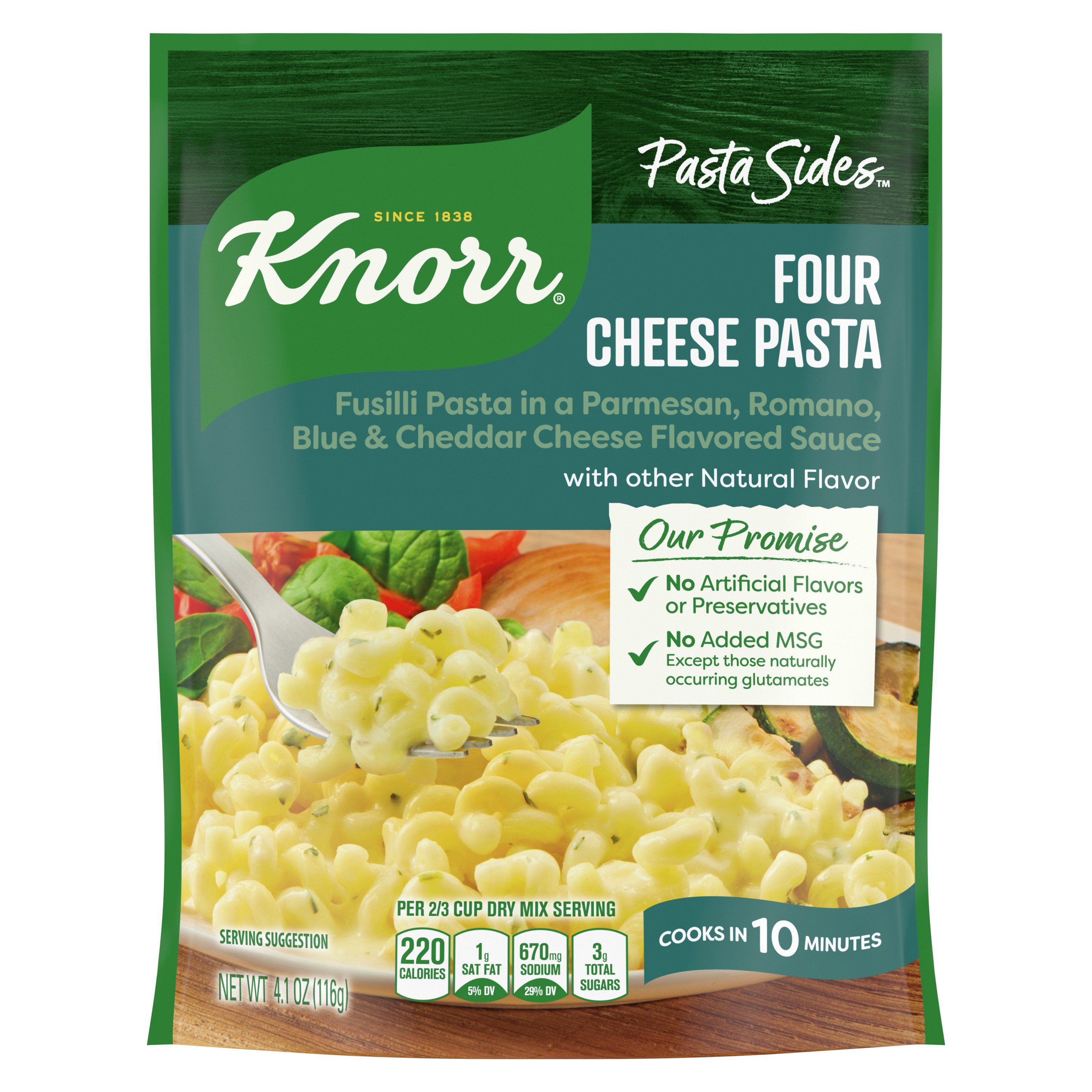 Knorr Italian Sides Pasta Side Dish Four Cheese Pasta - Shop Pantry ...