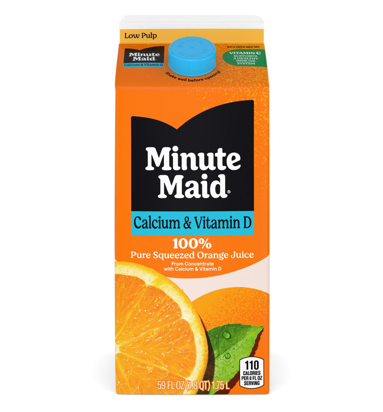 Minute Maid Low Pulp 100% Orange Juice with Calcium & Vitamin D - Shop ...