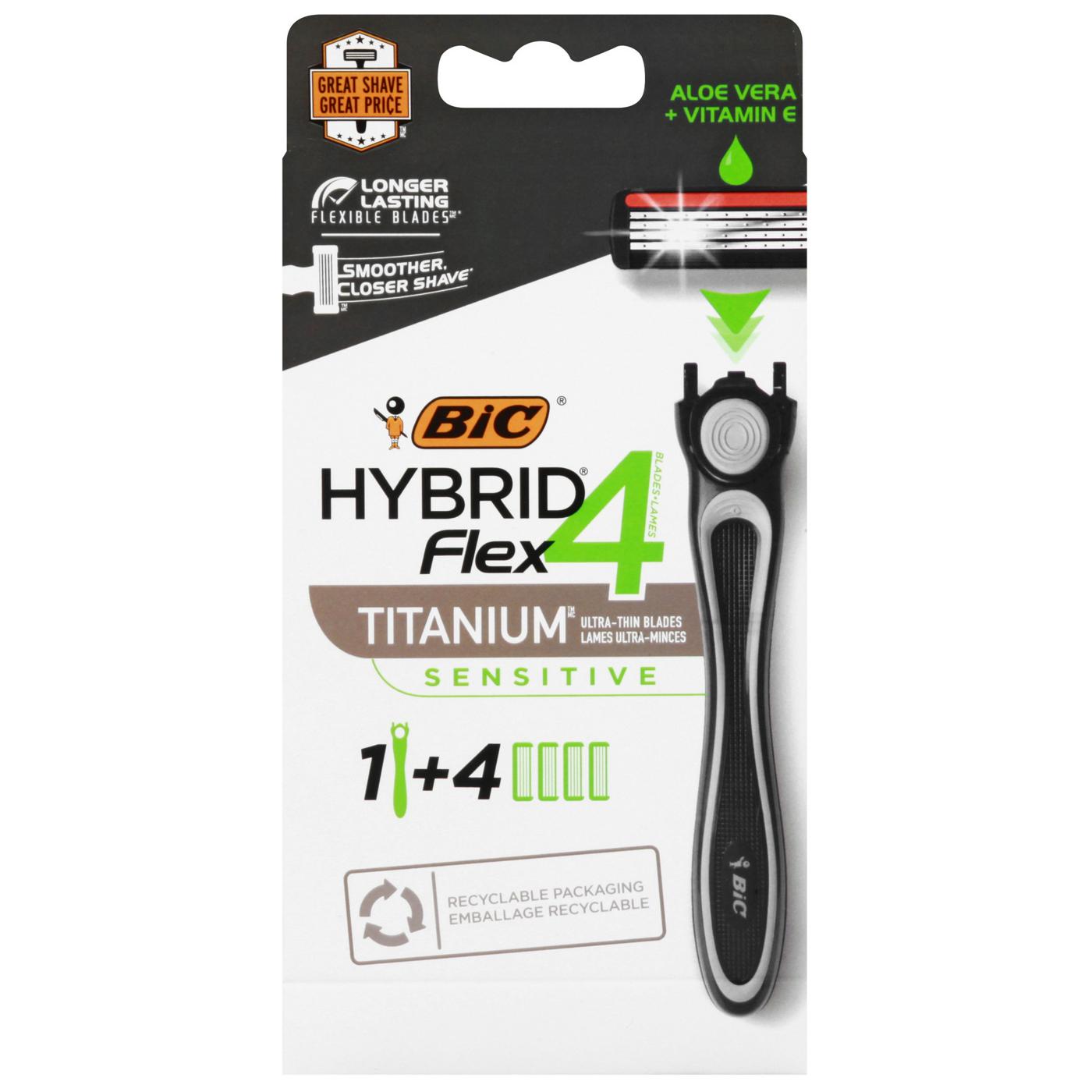 BIC Hybrid Flex 4 Titanium Blades Shavers - Shop Razors & blades at H-E-B