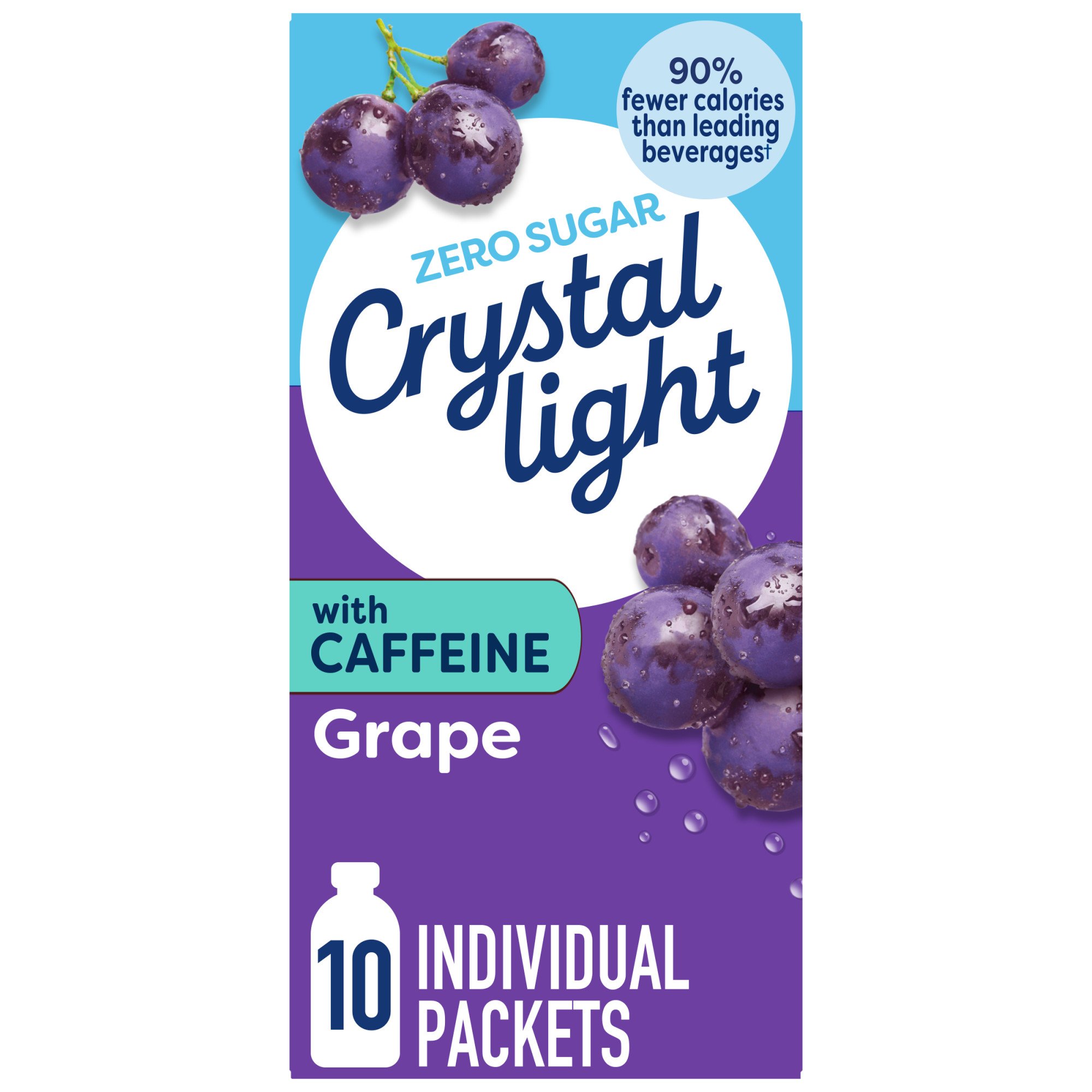 Crystal Light On The Go with Caffeine Drink Mix - Grape - Shop Mixes ...