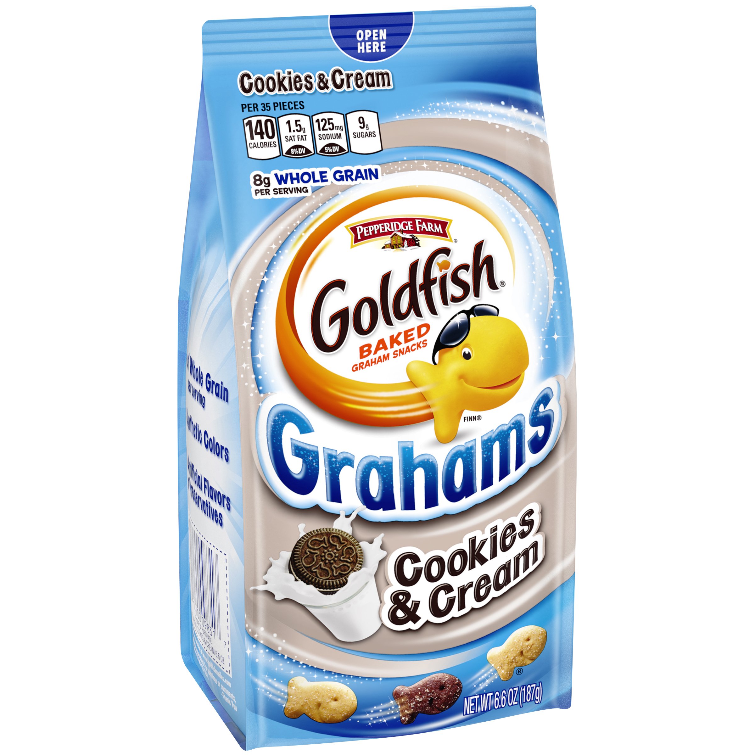 Pepperidge Farm Goldfish Grahams Cookies & Cream Baked Snack Crackers ...