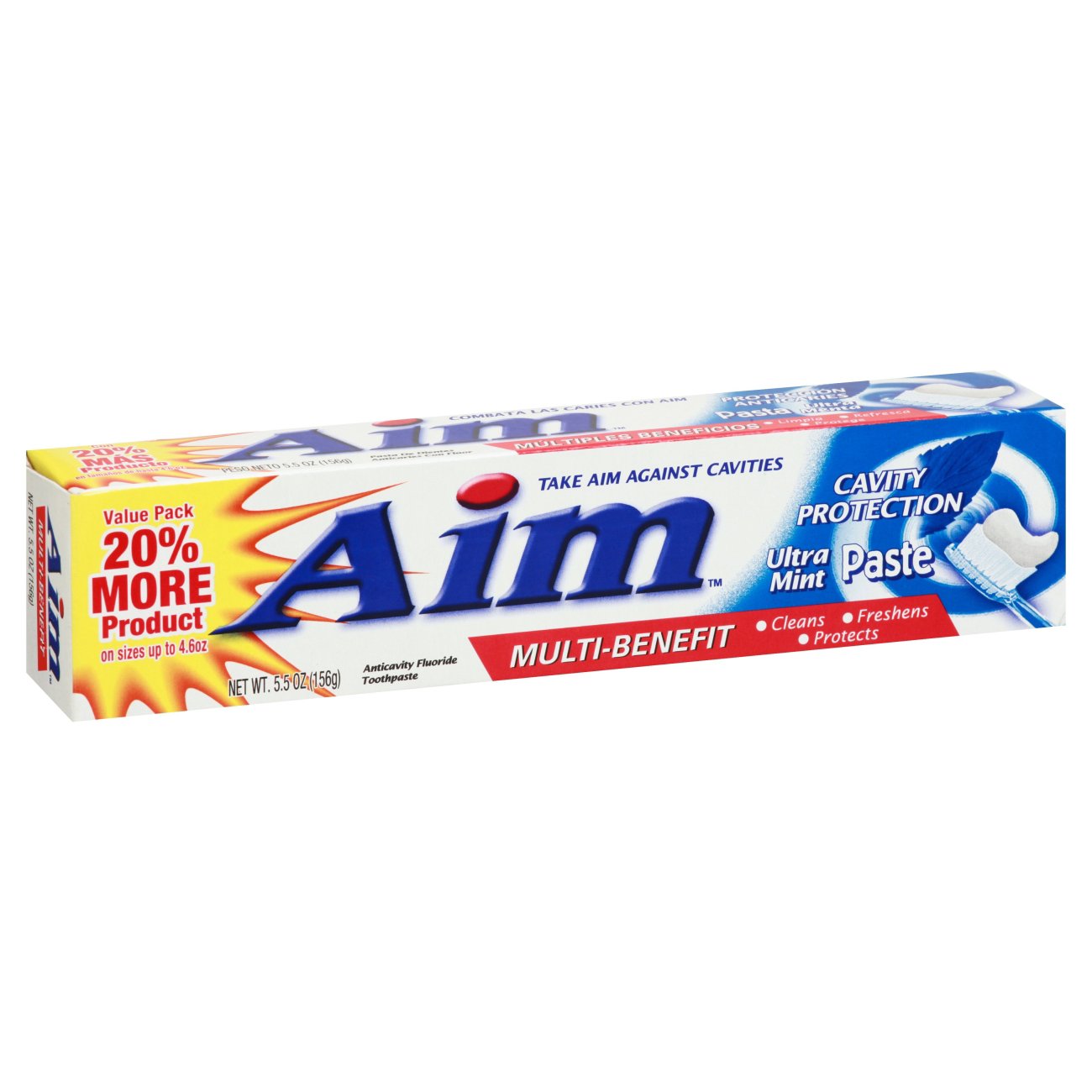 Aim Multi-Benefit Ultra Mint Toothpaste - Shop Toothpaste at H-E-B