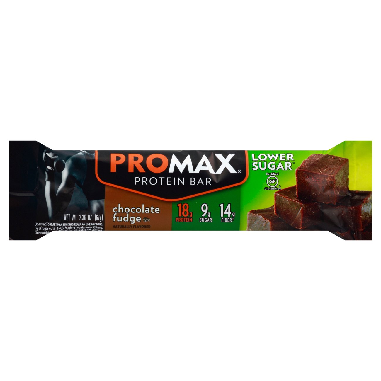 Promax Lower Sugar Chocolate Fudge Energy Bar - Shop Granola & snack ...