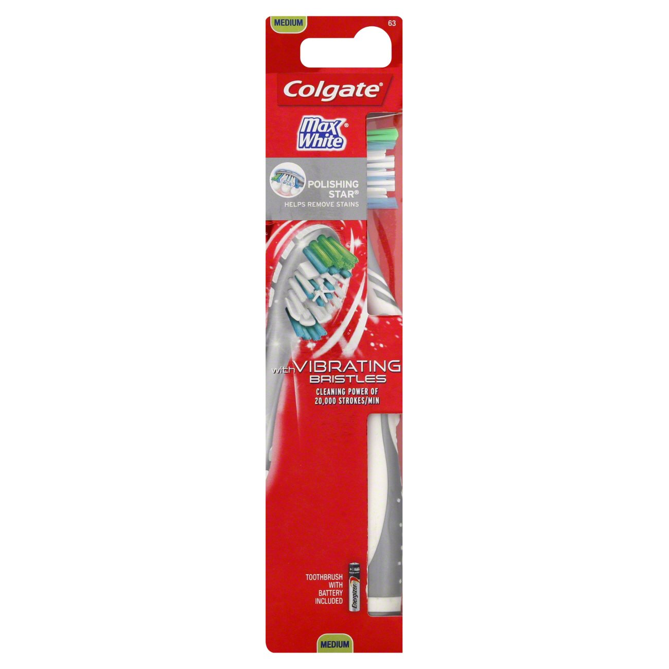 Colgate Max White Toothbrush With Vibrating Bristles Medium - Shop ...