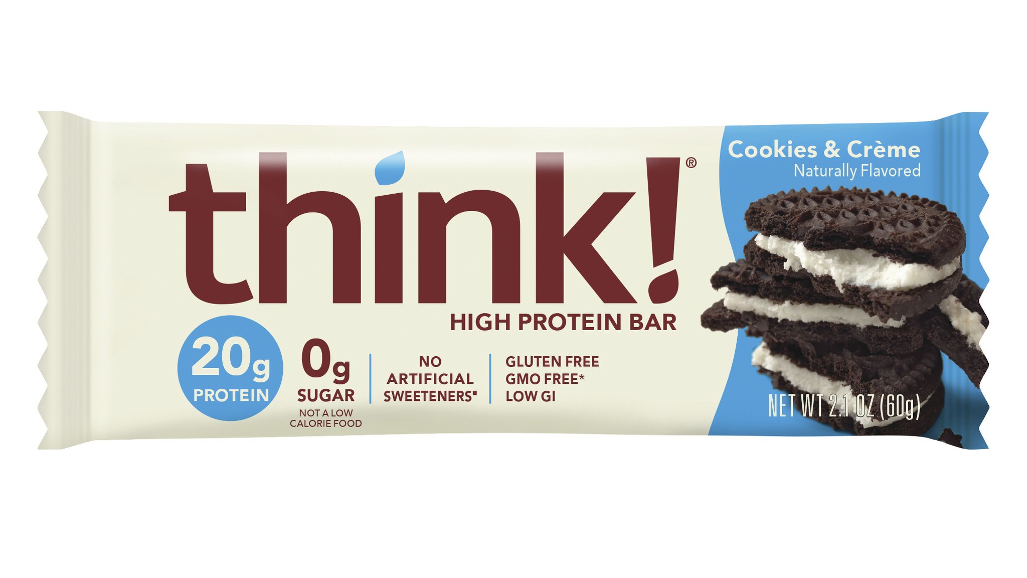 think! 20g Protein Bar - Cookies & Crème - Shop Granola & snack bars at ...