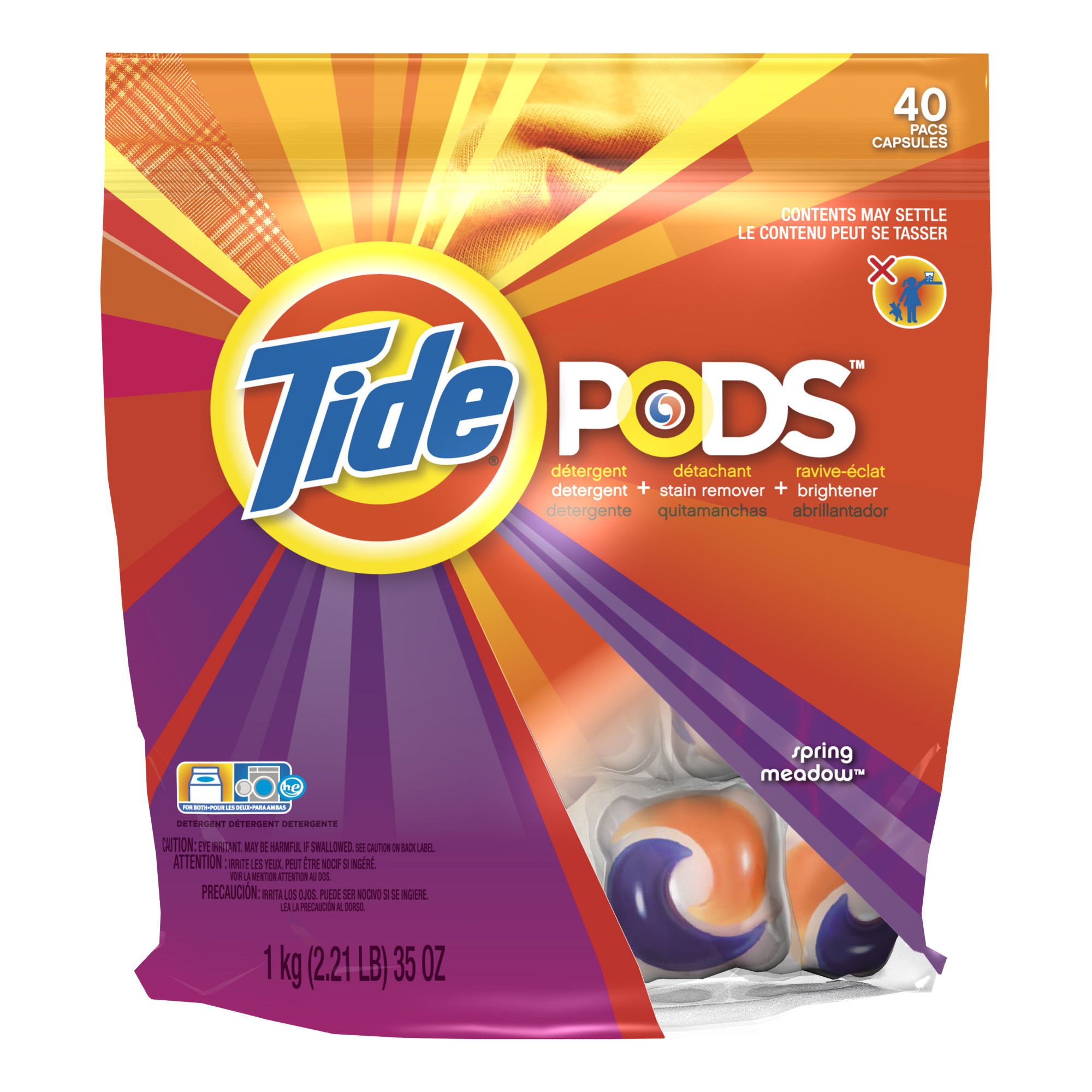 Tide Spring Meadow Liquid Detergent Pods - Shop Detergent at H-E-B
