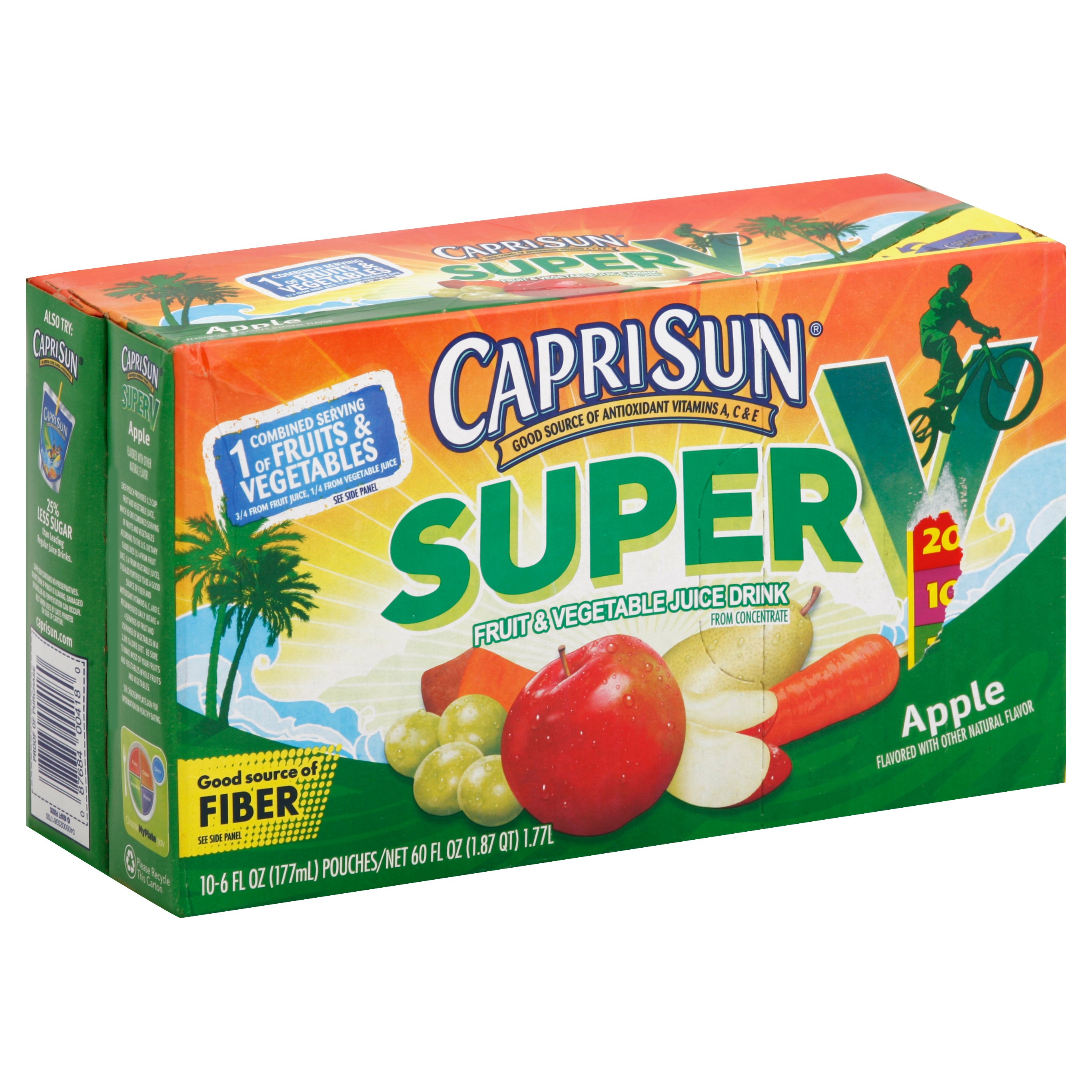 Capri Sun Super V Fruit and Vegetable Apple Juice Drink 10 PK - Shop ...