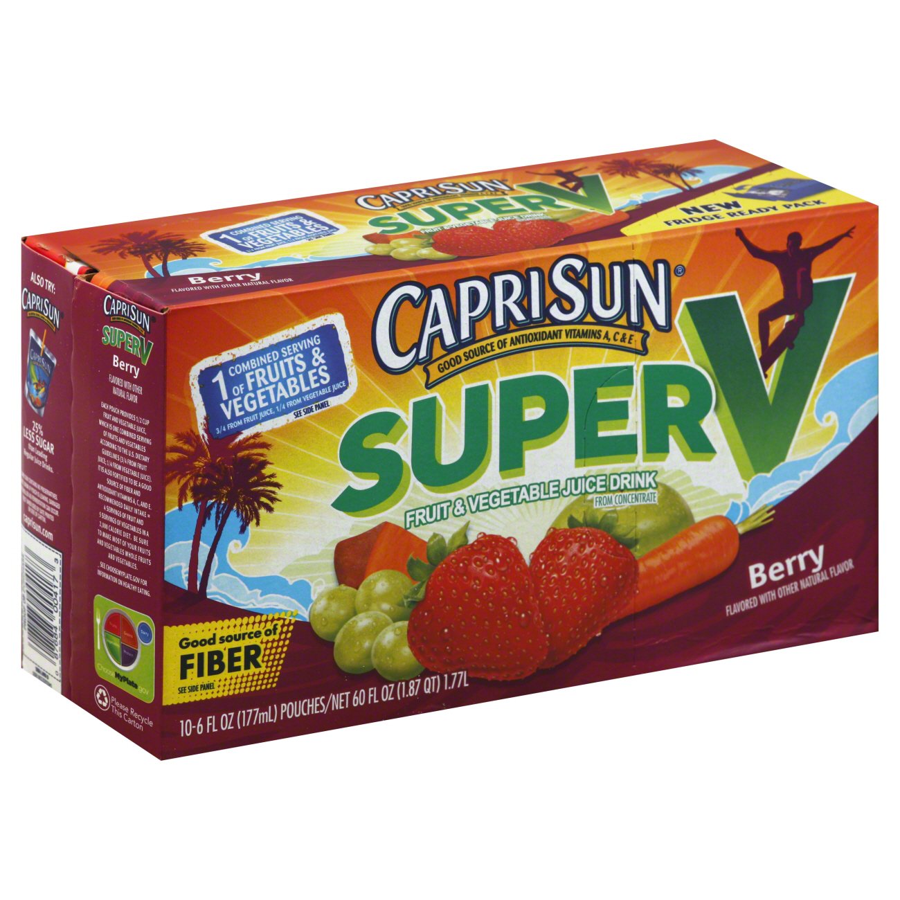Capri Sun Super V Fruit and Vegetable Berry Juice Drink 10 PK - Shop ...