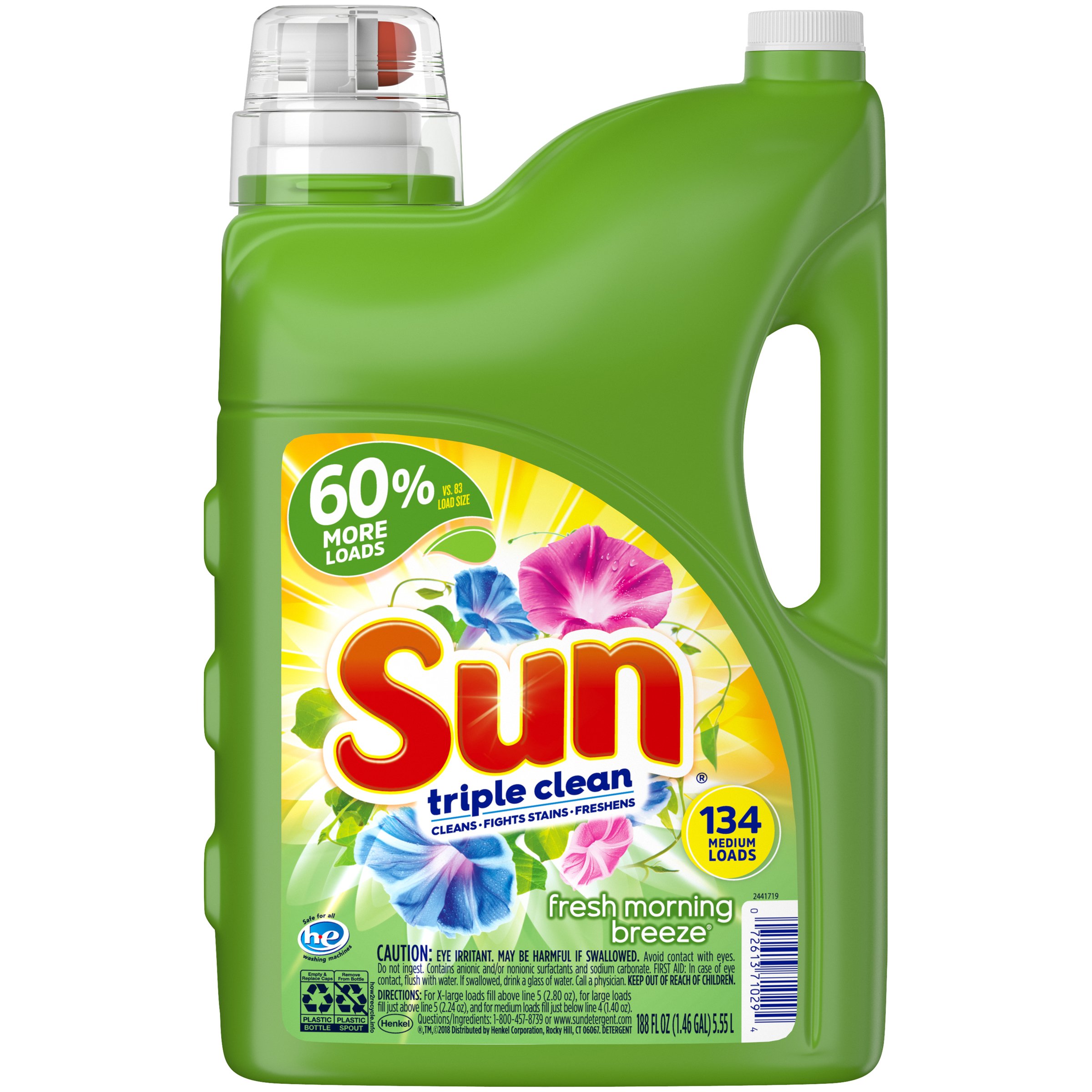 Sun Fresh Morning Breeze HE Liquid Laundry Detergent 134 Loads - Shop ...