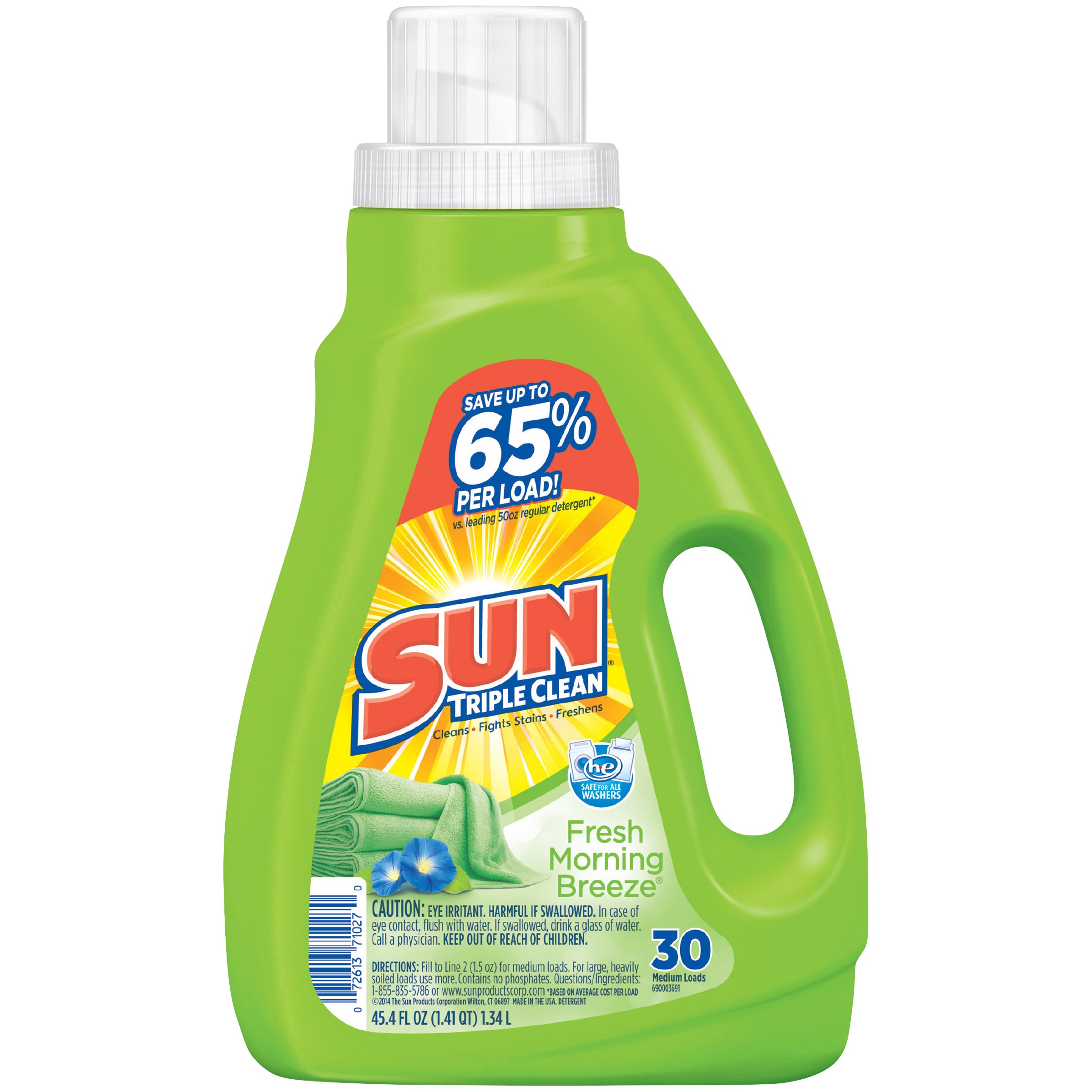 Sun Fresh Morning Breeze HE Liquid Laundry Detergent 30 Loads - Shop ...