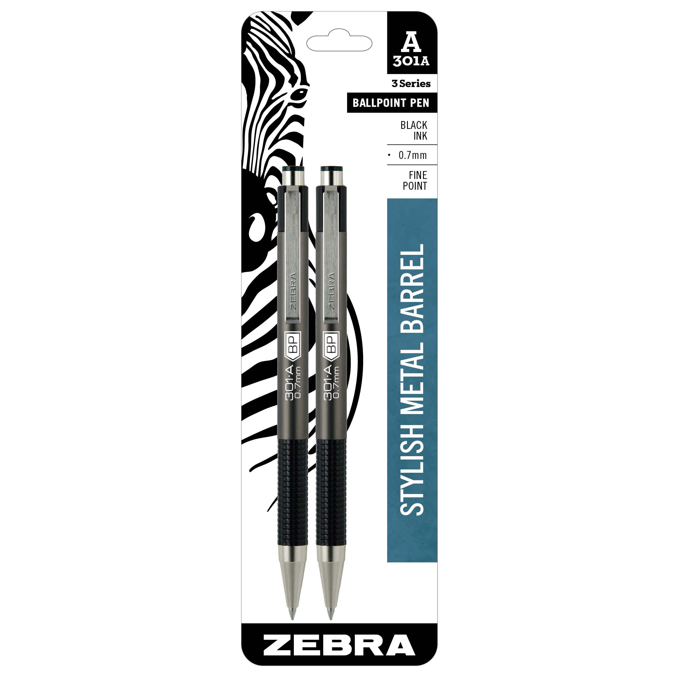 Zebra A-301A 0.7mm Retractable Ballpoint Pens - Black Ink - Shop Pens ...