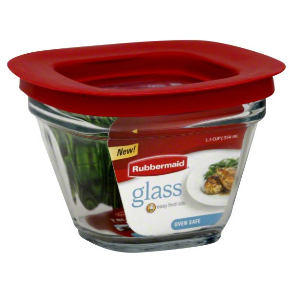 Rubbermaid Glass1.5 Cup Container & Lid - Shop Kitchen & Dining at H-E-B
