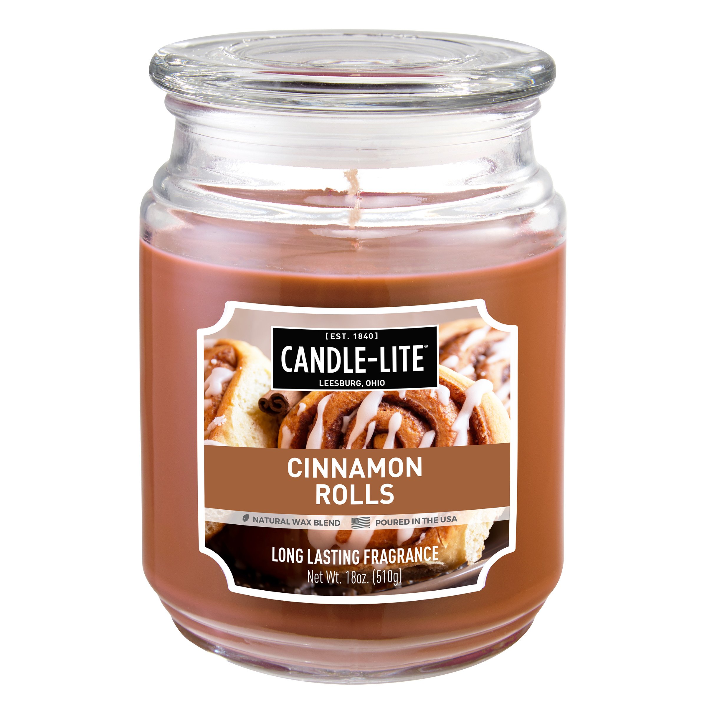 Candle-Lite Cinnamon Rolls Fragrant 3-Wick Natural Wax Candle - Shop ...