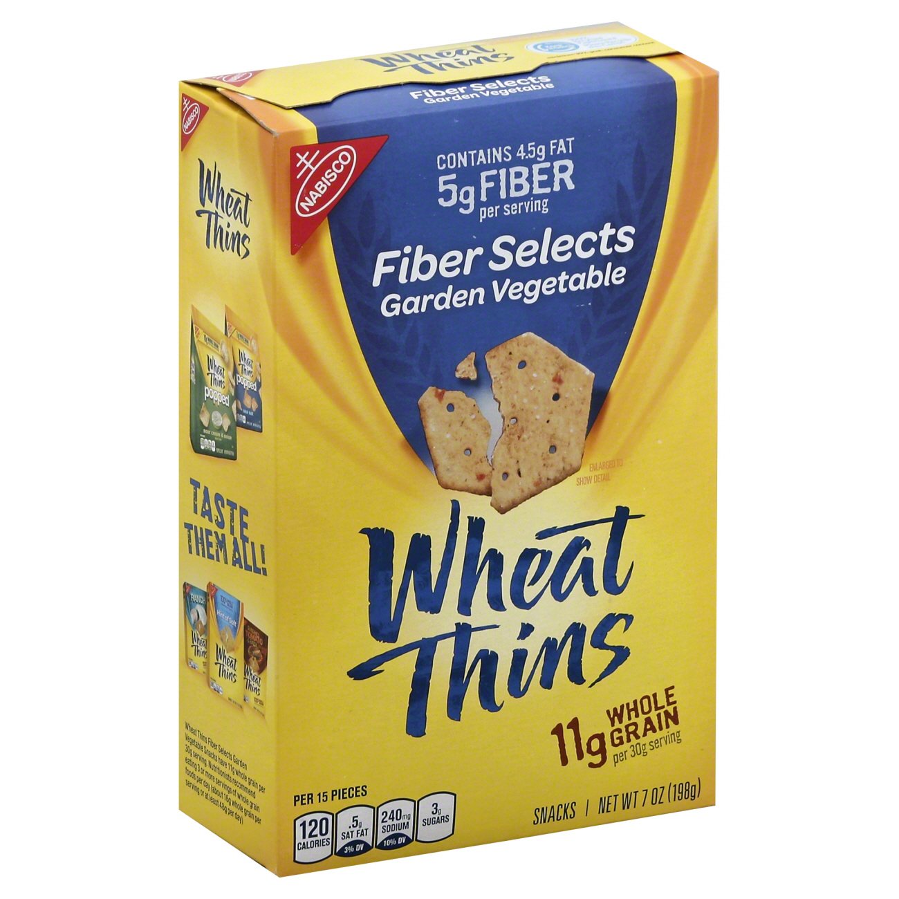 Nabisco Wheat Thins Fiber Selects Garden Vegetable Snacks - Shop ...