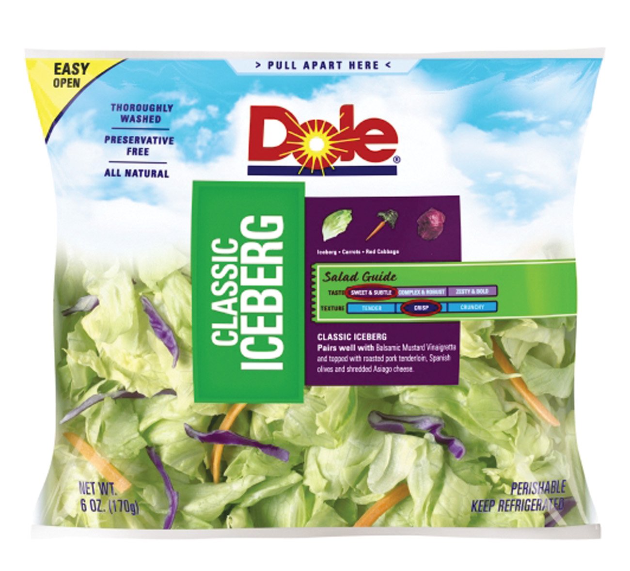 Dole Classic Iceberg Salad - Shop Lettuce & Leafy Greens at H-E-B
