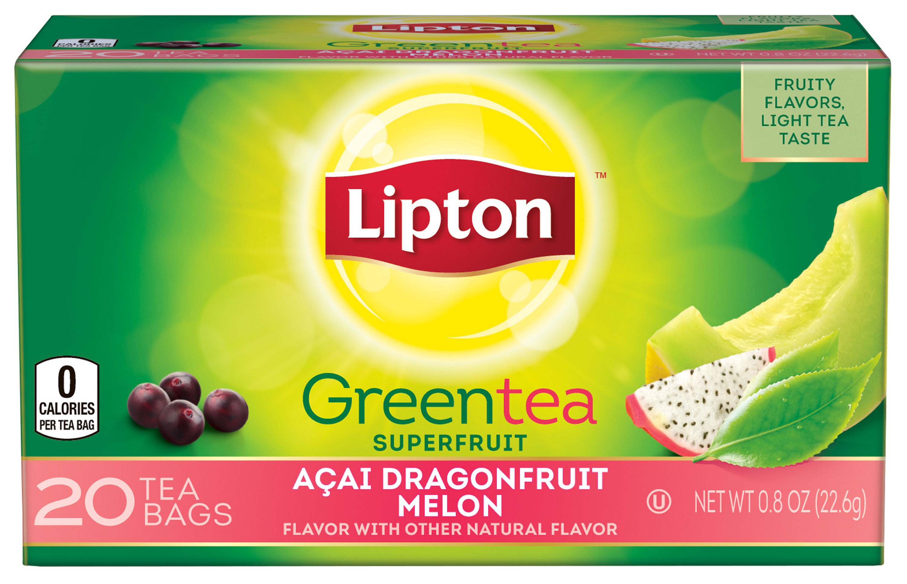 Lipton Acai Dragonfruit Melon Green Tea Bags - Shop Tea at H-E-B