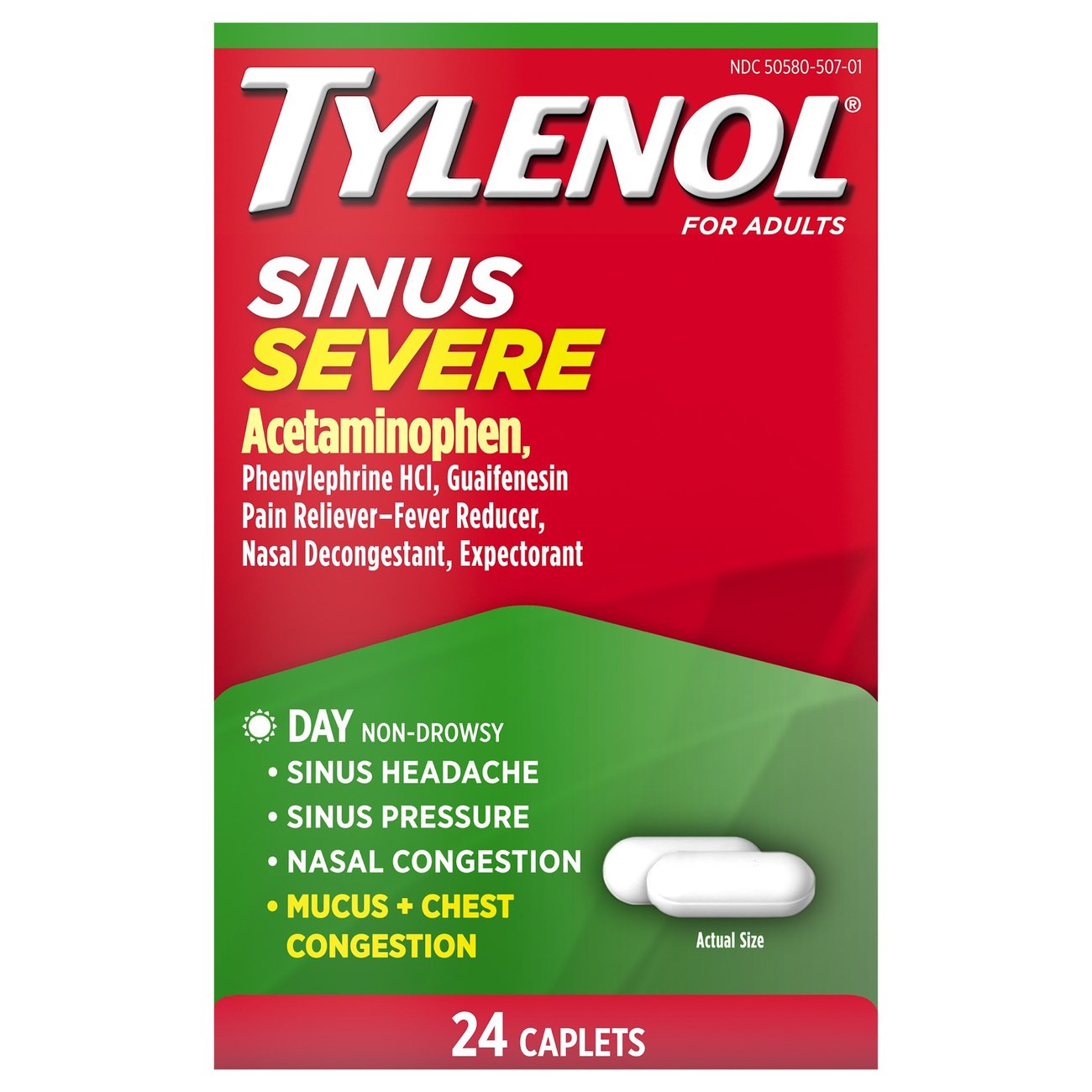 Tylenol Sinus Severe Daytime Caplets - Shop Sinus & allergy at H-E-B