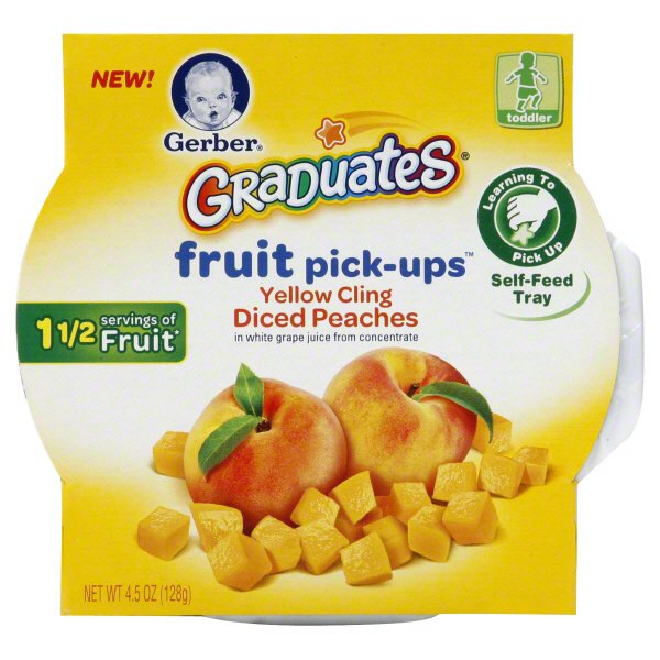 Gerber Graduates Fruit Pick-Ups Yellow Cling Diced Peaches - Shop ...