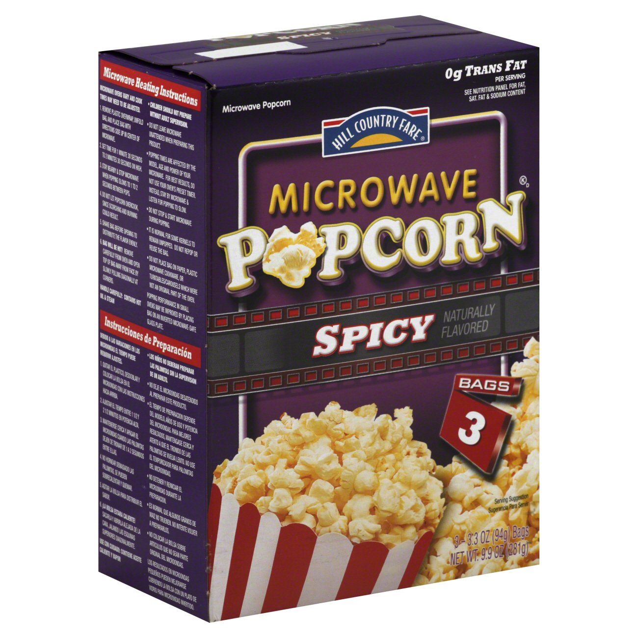Hill Country Fare Spicy Microwave Popcorn - Shop Popcorn at H-E-B