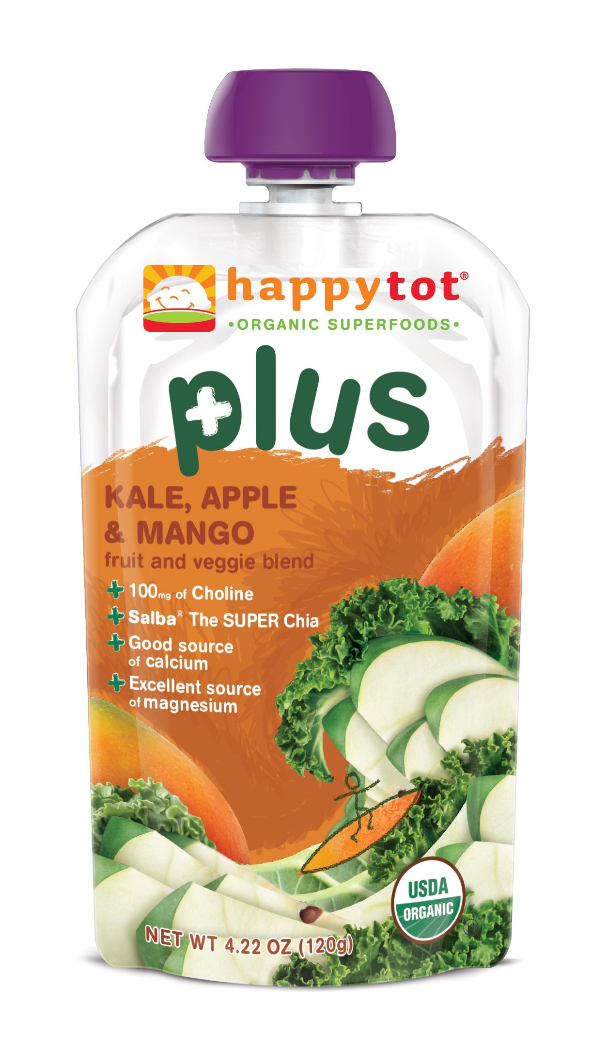 Happy Tot Plus Kale, Apple and Mango Fruit and Veggie Blend - Shop Baby ...