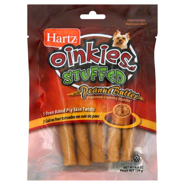 Hartz Oinkies Chews For Dogs Stuffed with Peanut Butter - Shop Bones ...