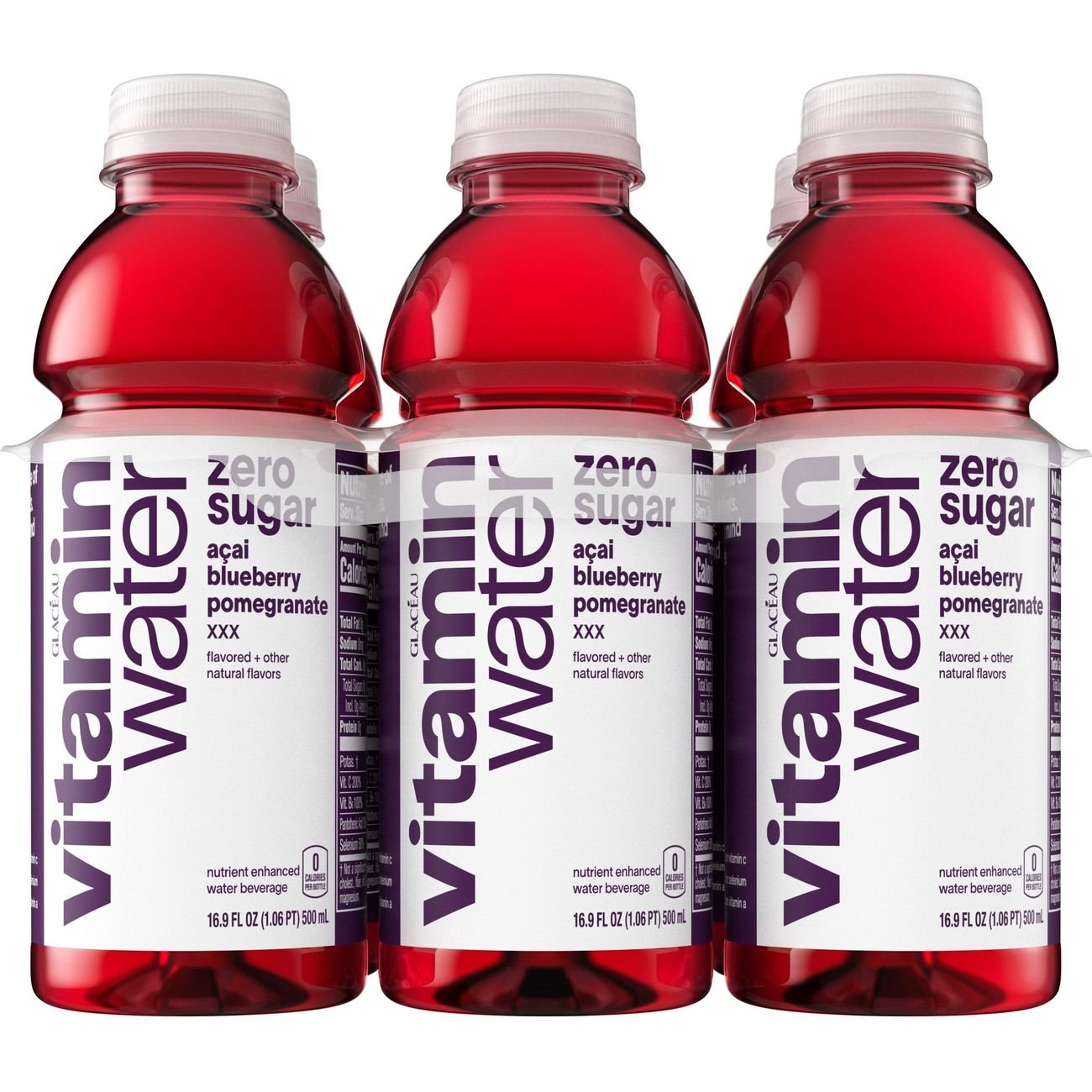 Glaceau Vitaminwater Zero XXX Acai-Blueberry-Pomegranate Water Beverage ...